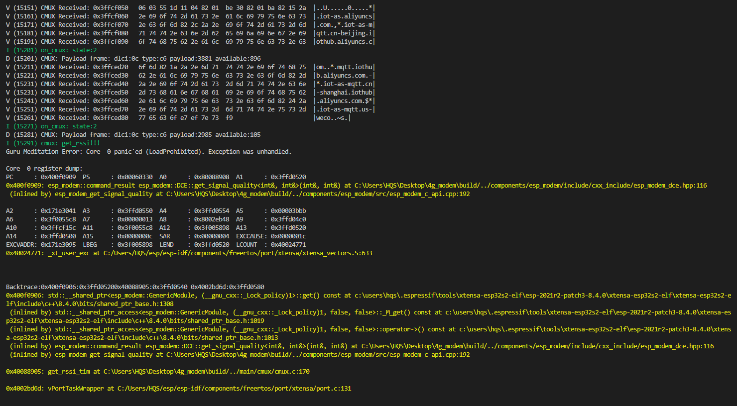 About the problem of executing AT command when the buffer is full in CMUX mode (IDFGH-7581 ...