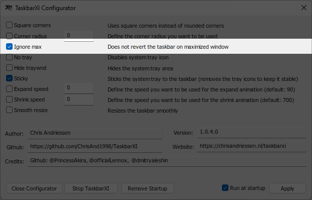TaskbarXI shows full taskbar when the window is full sized · Issue #140 · ChrisAnd1998/TaskbarXI ...
