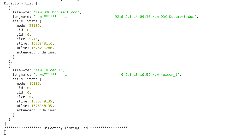 SFTP Readdir Method · Issue #1036 · mscdex/ssh2 · GitHub