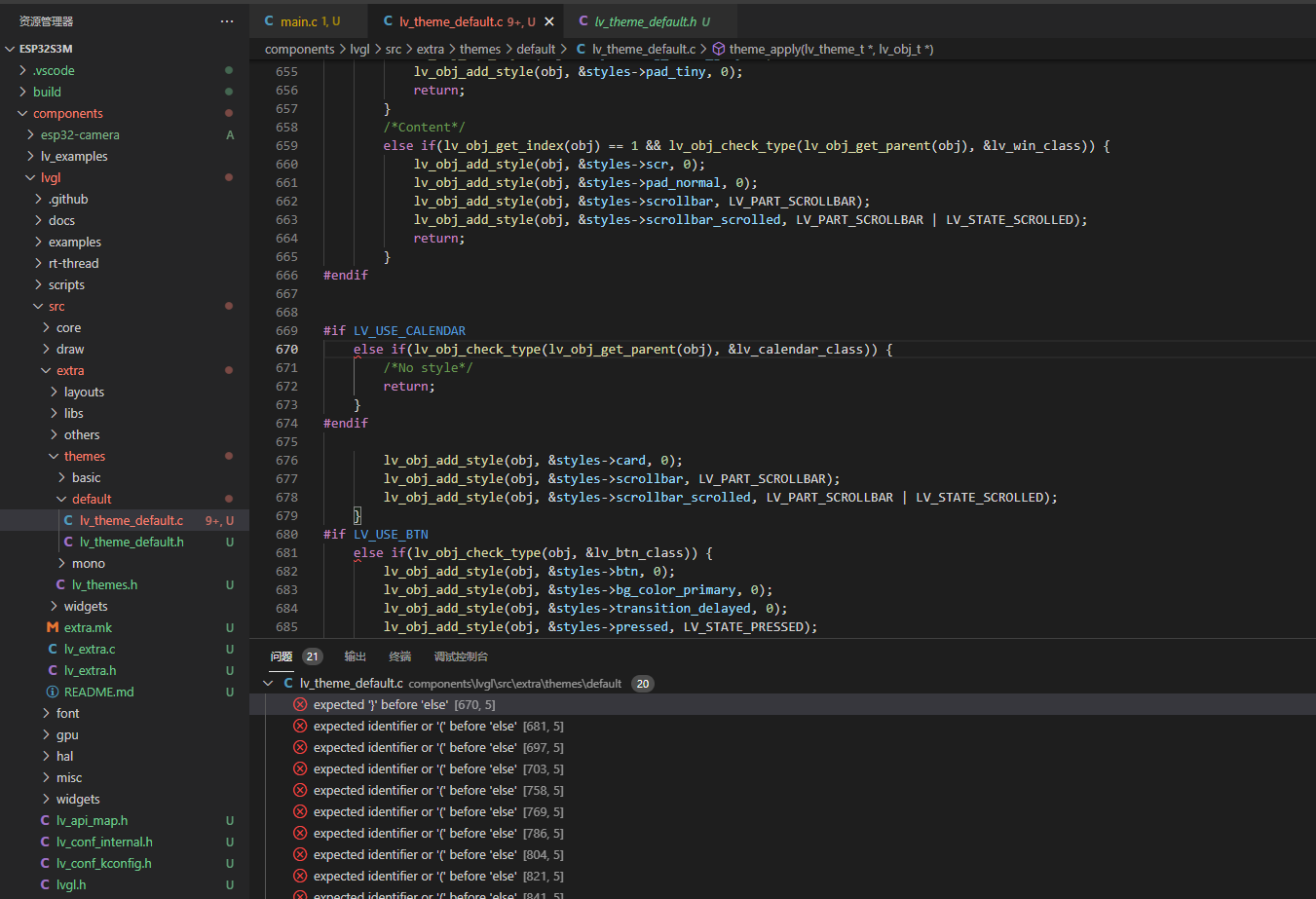 Lv Theme Default C Expected } Before Else · Issue 2795 · Lvgl Lvgl · Github