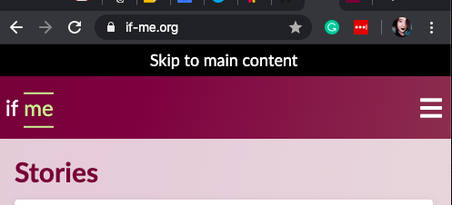 Skip to main content link · Issue #1703 · ifmeorg/ifme · GitHub