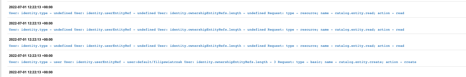 Permissions: Template/Scaffolder: READ missing User object in handle call, CREATE and DELETE ...