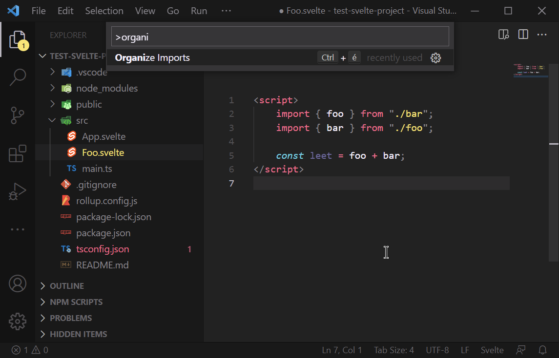 `Organize imports` refactoring adds an extra breakline every time · Issue #991 · sveltejs ...