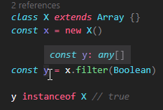 js type : class extending Array and using native methods type becomes `any[]` · Issue #94441 ...