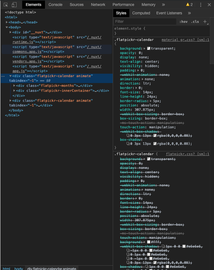 Css Not Working On Desktop Size · Issue 159 · Ankurk91vue Flatpickr Component · Github