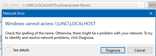 Opening files from UNC path using File Dialog fails - NPP 7.9.3 · Issue ...