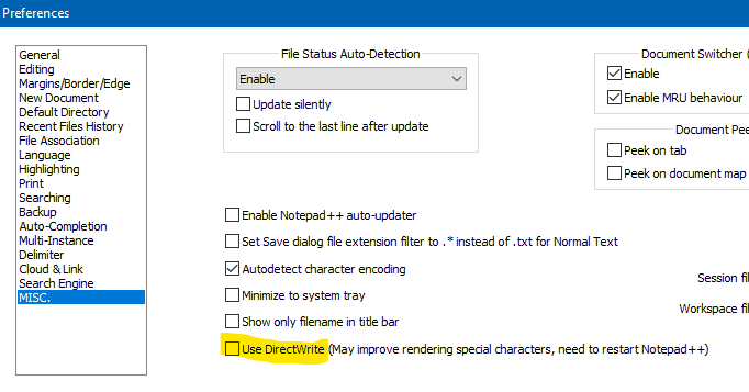 NPP fails to properly display certain Unicode characters unless other ...