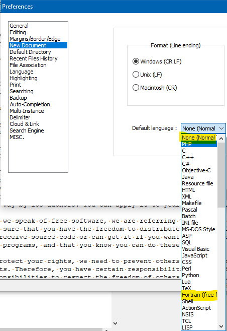 "Default Language" in Preferences is too narrow · Issue #9642 · notepad ...