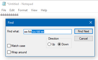Word separators ` `, `/`, and `\` work differently in the Search's textarea. (Space, Slash or ...