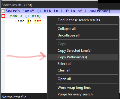 [Feature Request] Copy Pathnames from Search Results window · Issue ...