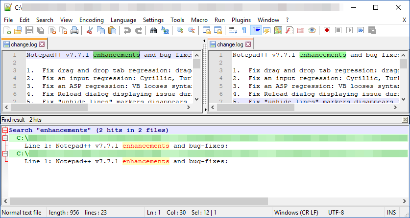 Find-All-in-All-Opened-Documents searches cloned document two times ...