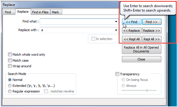 Unclear search dialog (forward/backwards navigation in results) · Issue #7941 · notepad-plus ...