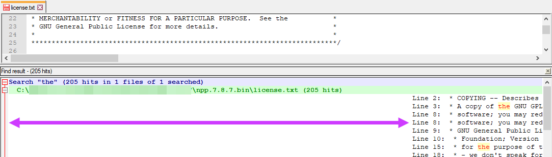 Set tab-width to 4 for Find-result window output · Issue #8406 · notepad-plus-plus/notepad-plus ...