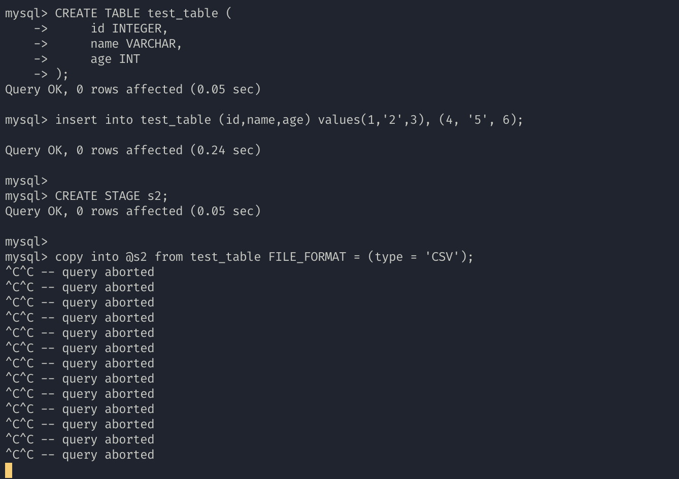 bug: copy into @s3 from table cannot be executed after version 0.8.34 · Issue #7620 ...