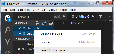 Context menu for unsaved buffers not appearing after selecting one buffer for compare · Issue ...
