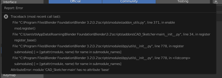[BUG] register_class already registered · Issue #224 · hlorus/CAD_Sketcher · GitHub