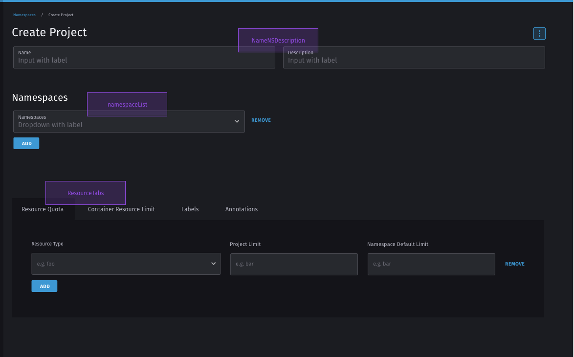Project - Create/Edit Page · Issue #570 · rancher/dashboard · GitHub