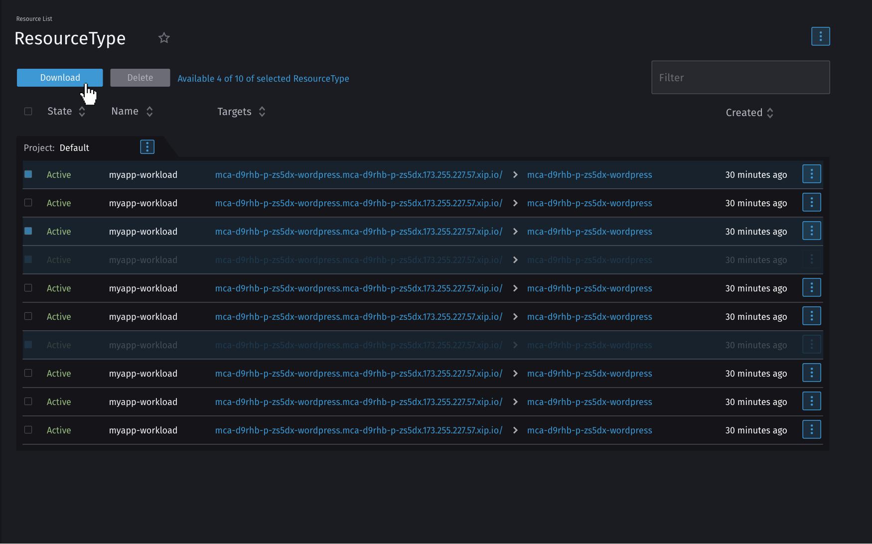 Improve bulk action behavior · Issue #597 · rancher/dashboard · GitHub