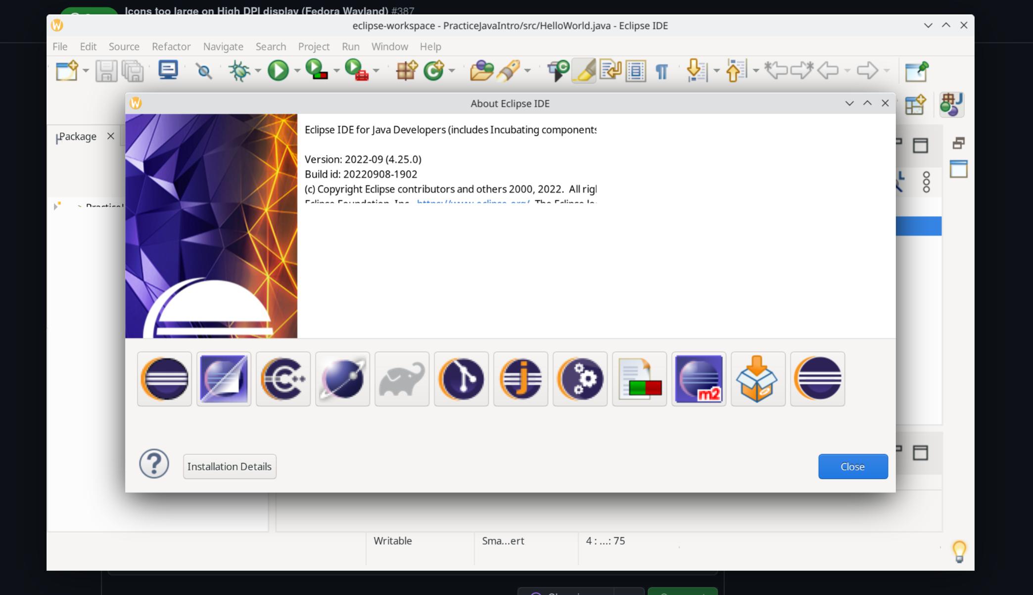 Icons Too Large On High Dpi Display Fedora Wayland · Issue 387 · Eclipse Platformeclipse 
