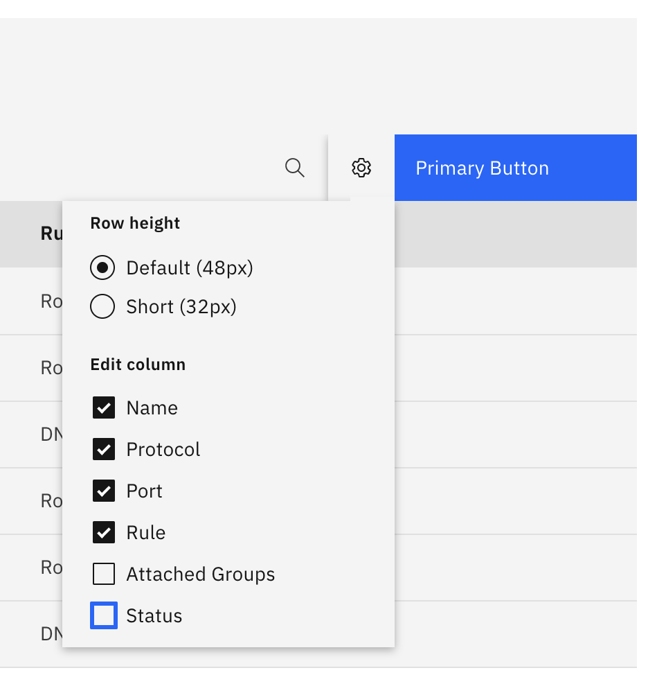 Table settings menu · Issue #4687 · carbon-design-system/carbon · GitHub