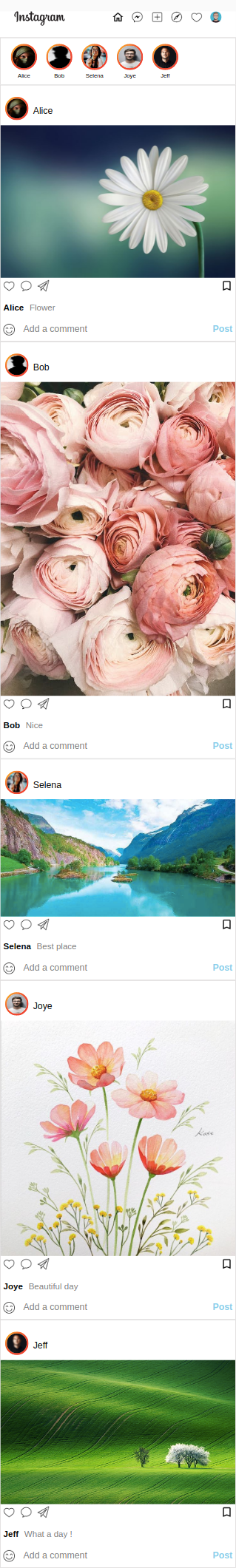 GitHub - nooras/Html-Css-Instagram-Clone