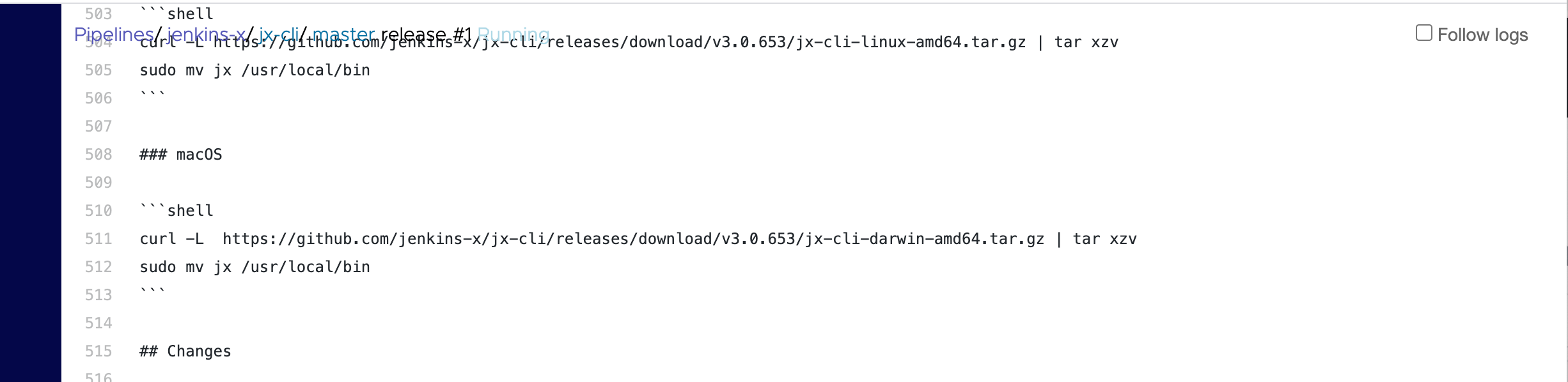 nav bar/breadcrumbs should have a solid background · Issue #31 · jenkins-x/jx-pipelines ...