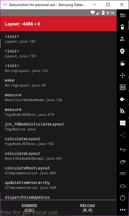 Error: Layout: -4486
