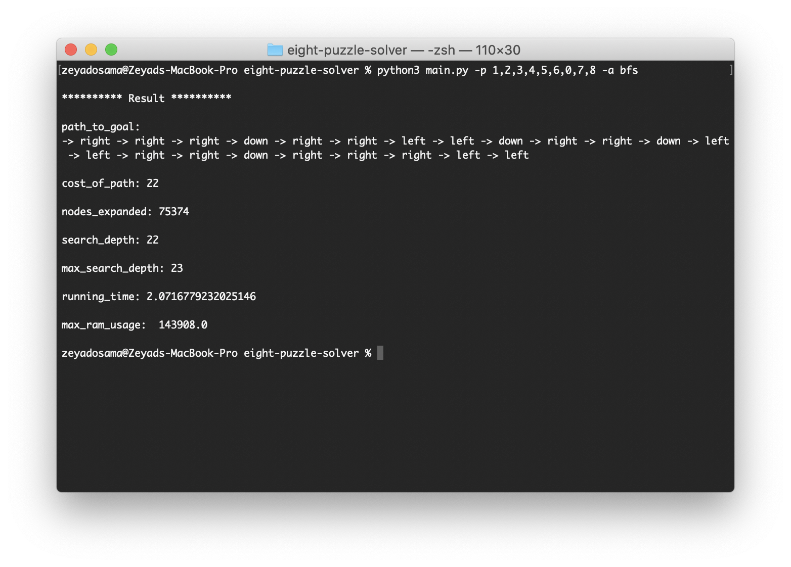 Github Zeyadosamaeight Puzzle Solver Given A 3×3 Board With 8 Tiles Every Tile Has One 