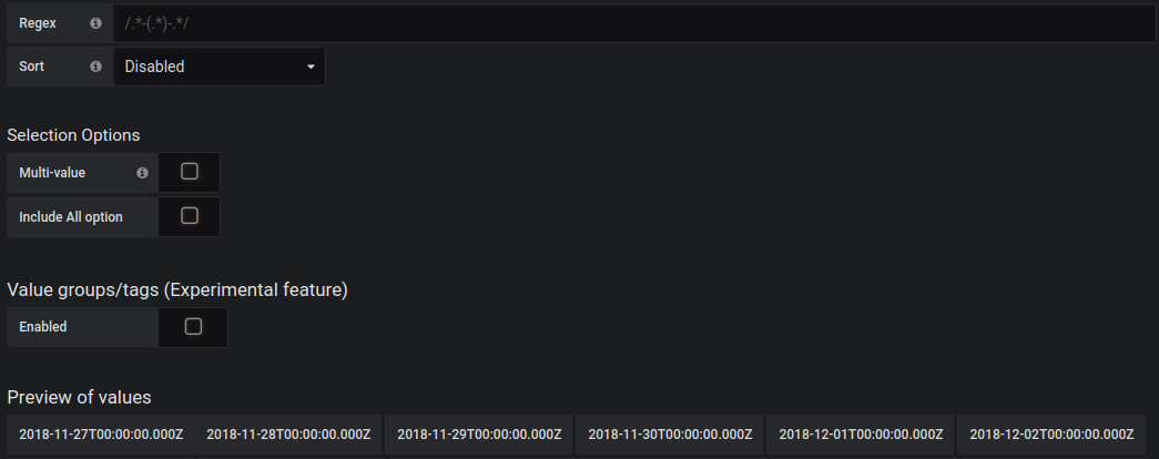 Variable Regex Not Matching Date From Datetime · Issue 14213 · Grafana