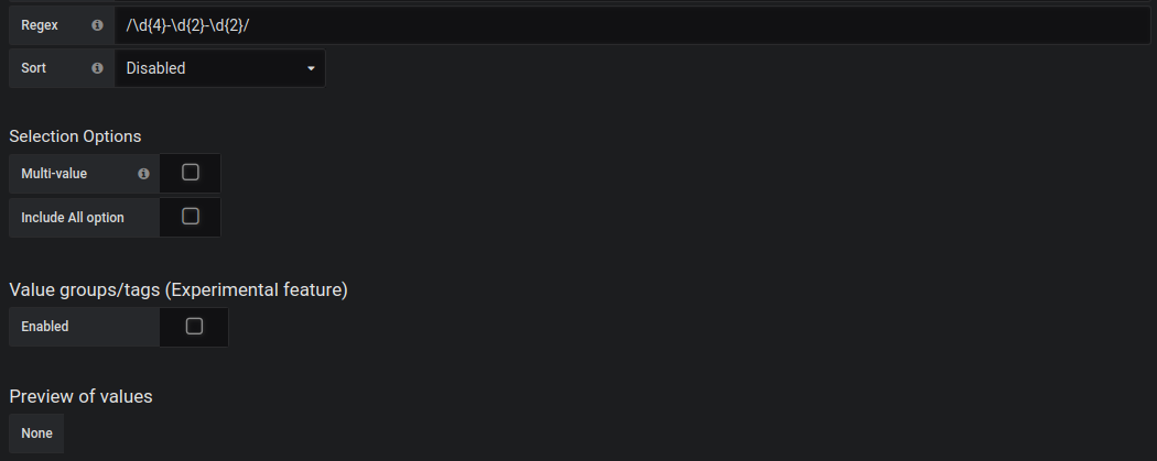 Variable regex not matching date from datetime · Issue #14213 · grafana/grafana · GitHub