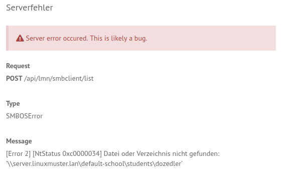 BUG: Wrong directory in home plugin for students · Issue #246 · linuxmuster/linuxmuster-webui7 ...