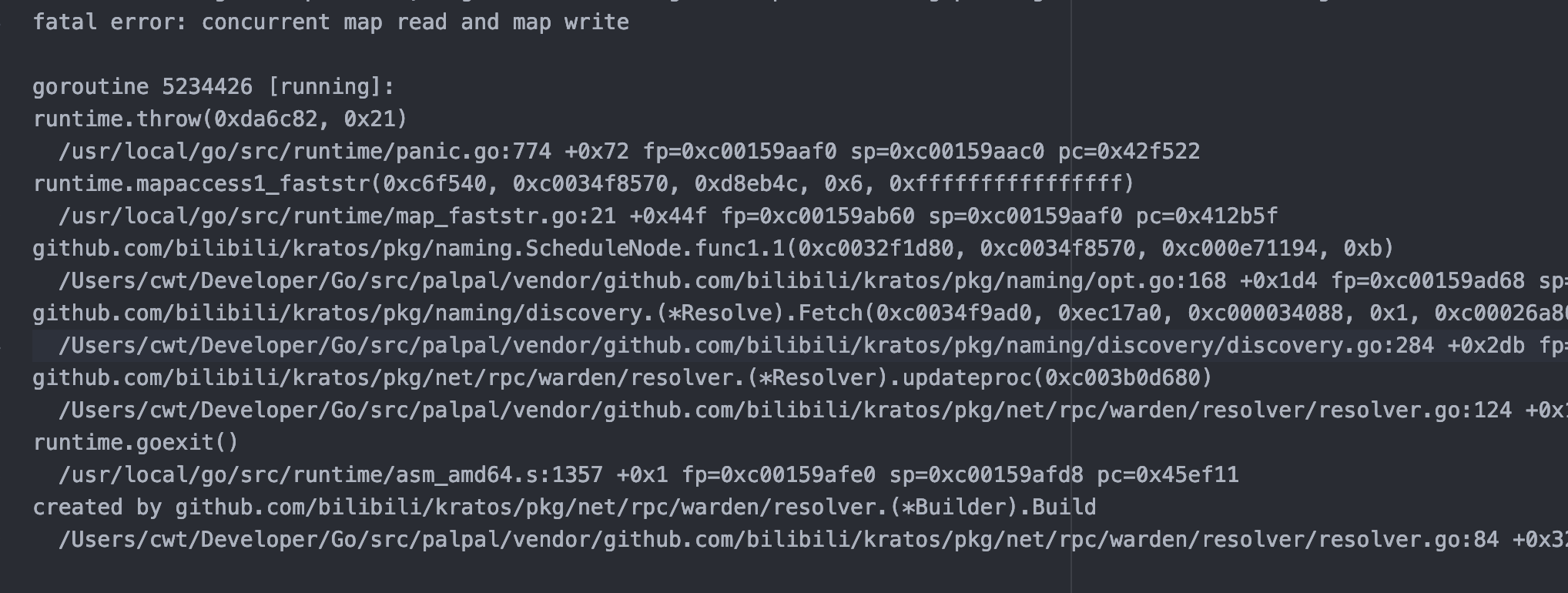 map并发读写问题 · Issue #445 · go-kratos/kratos · GitHub