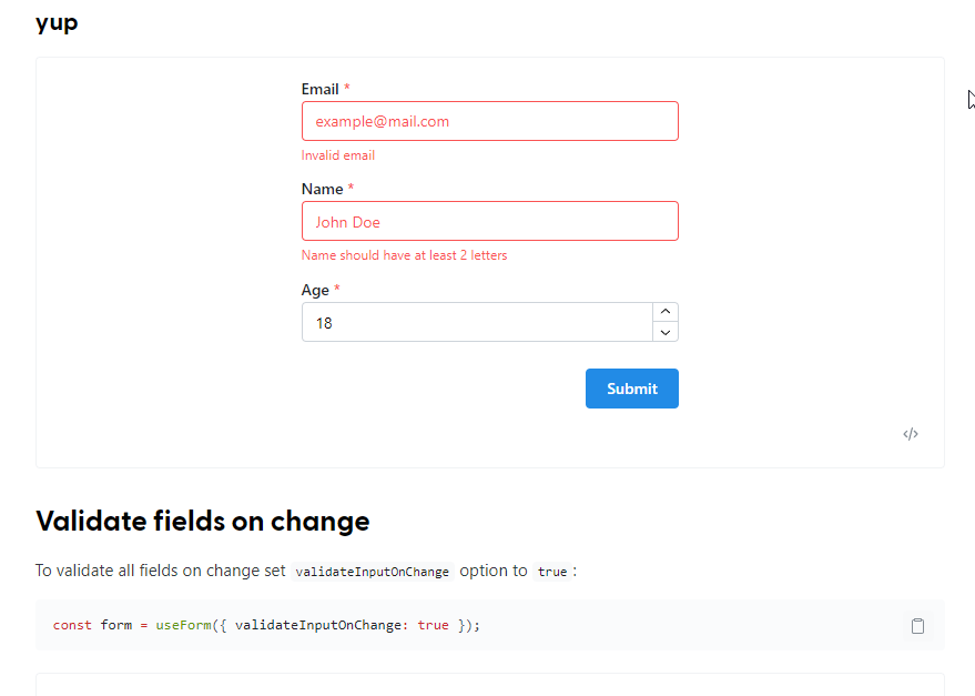 Validate form using yup · mantinedev · Discussion #3234 · GitHub