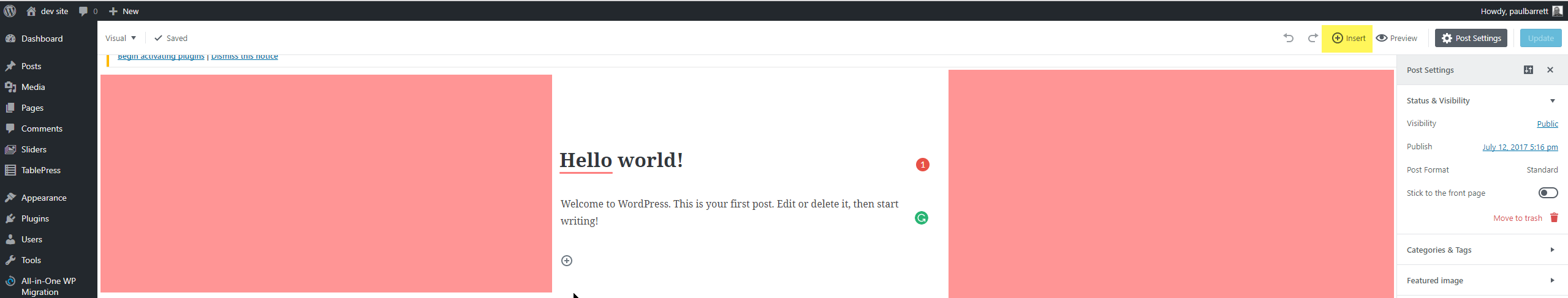 Improve widescreen experience · Issue #1887 · WordPress/gutenberg · GitHub