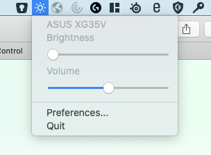 Brightness not working on Asus XG35VQ · Issue #251 · MonitorControl/MonitorControl · GitHub