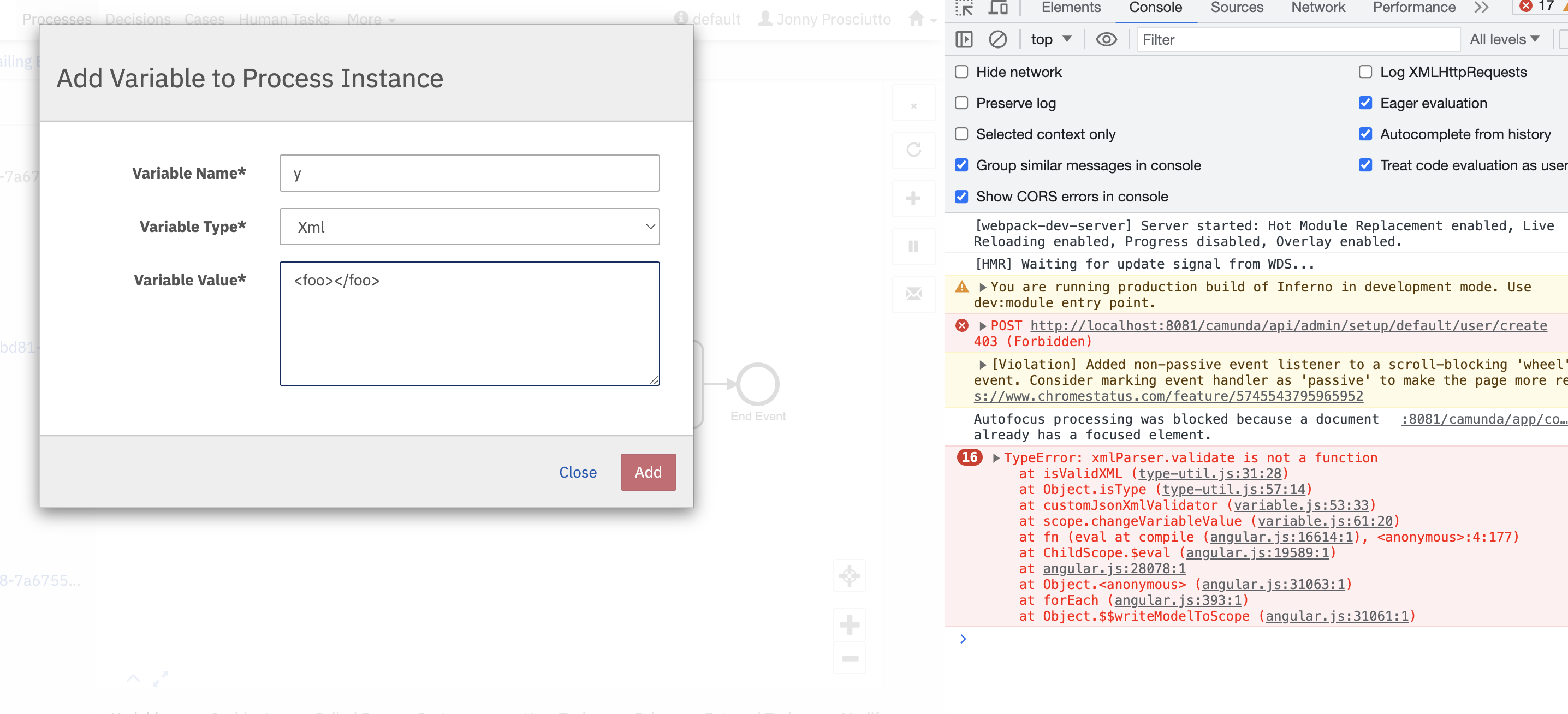In Cockpit, fix usage of `fast-xml-parser` · Issue #3501 · camunda/camunda-bpm-platform · GitHub