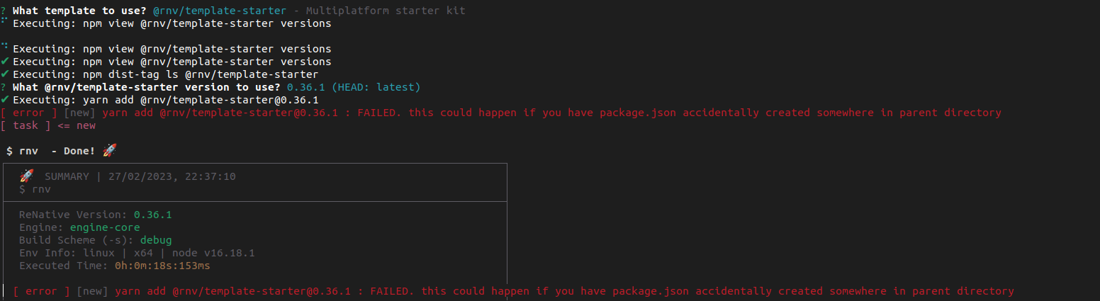 Error while creating a new project · Issue #965 · flexn-io/renative · GitHub