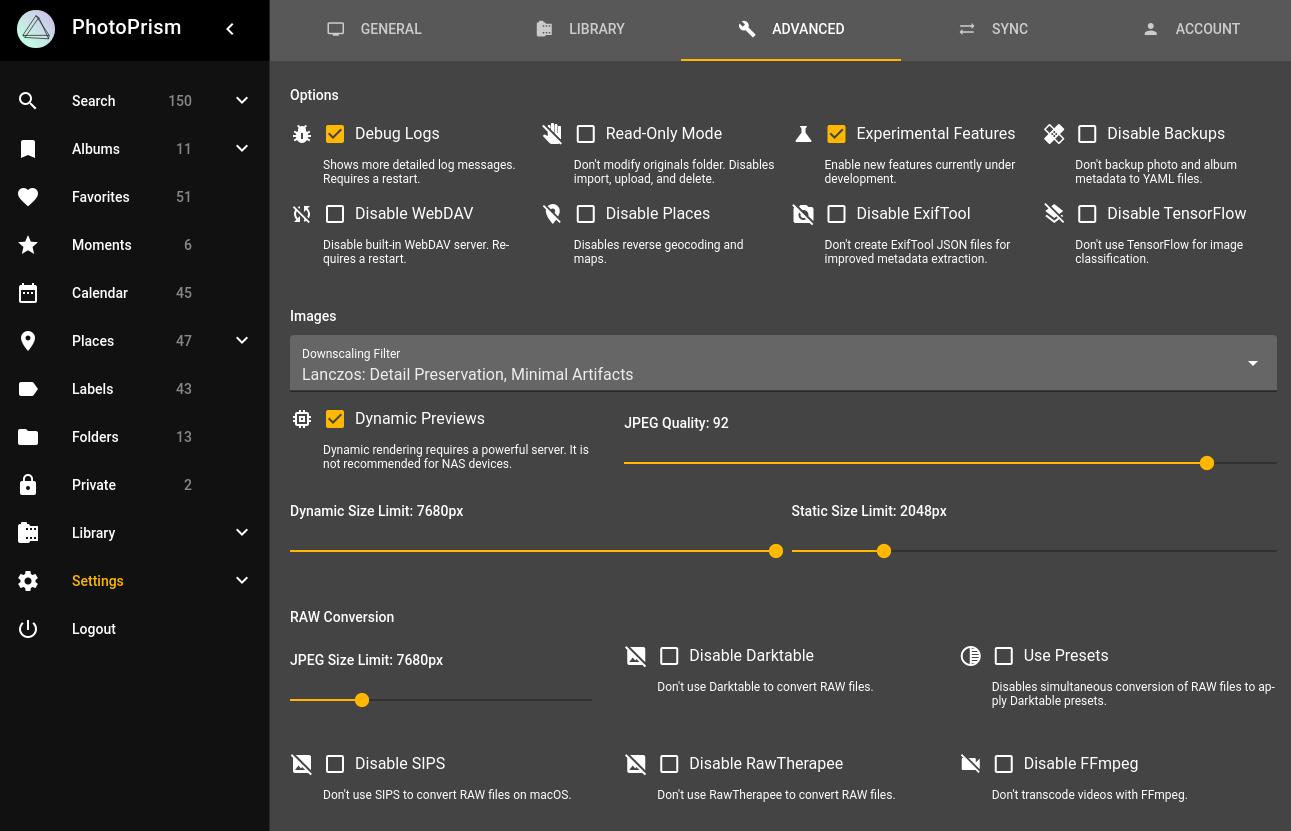 RAW: Add config options to disable specific converters · Issue #1245 · photoprism/photoprism ...