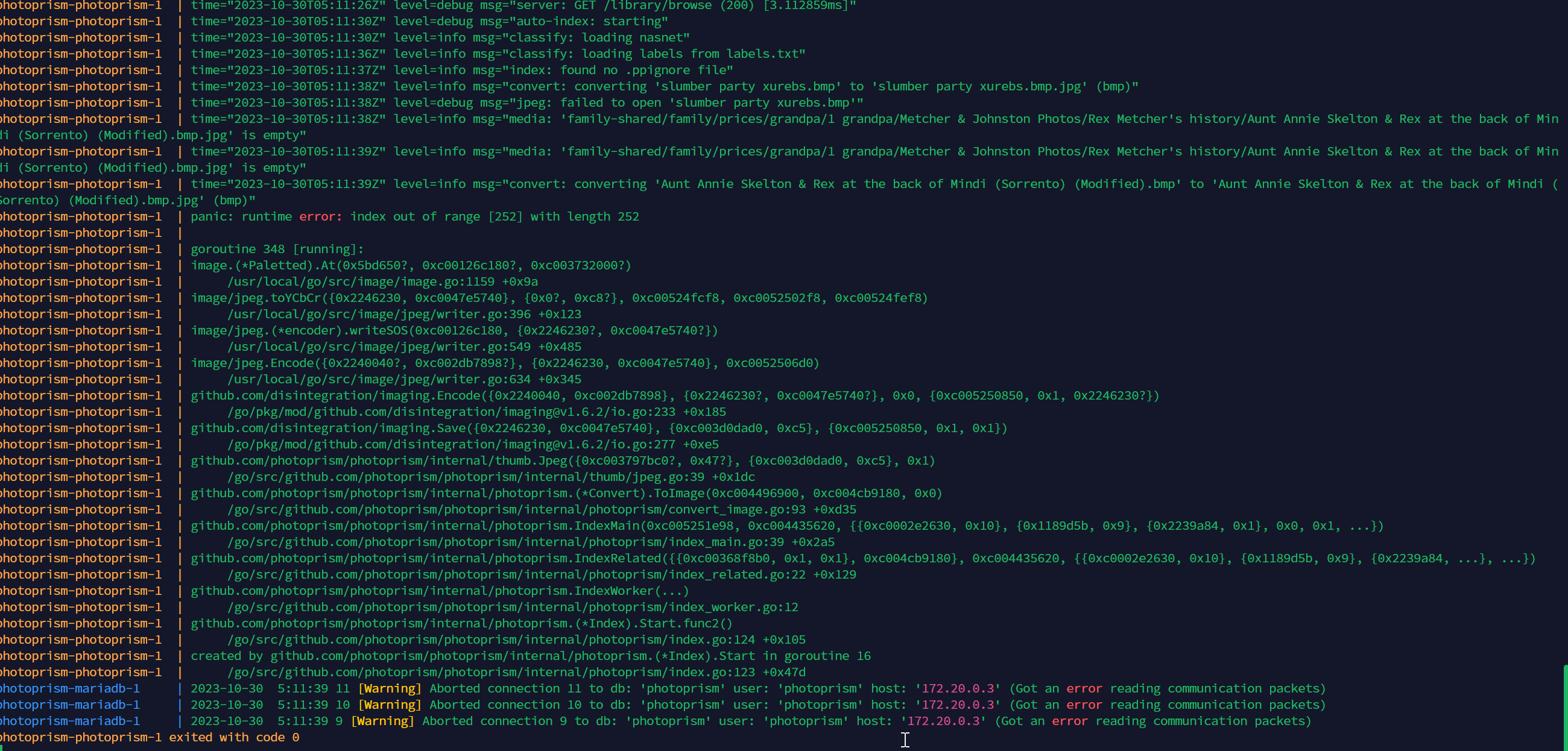 JPEG/PNG: Add panic handler for unexpected encoding errors · Issue #3858 · photoprism/photoprism ...