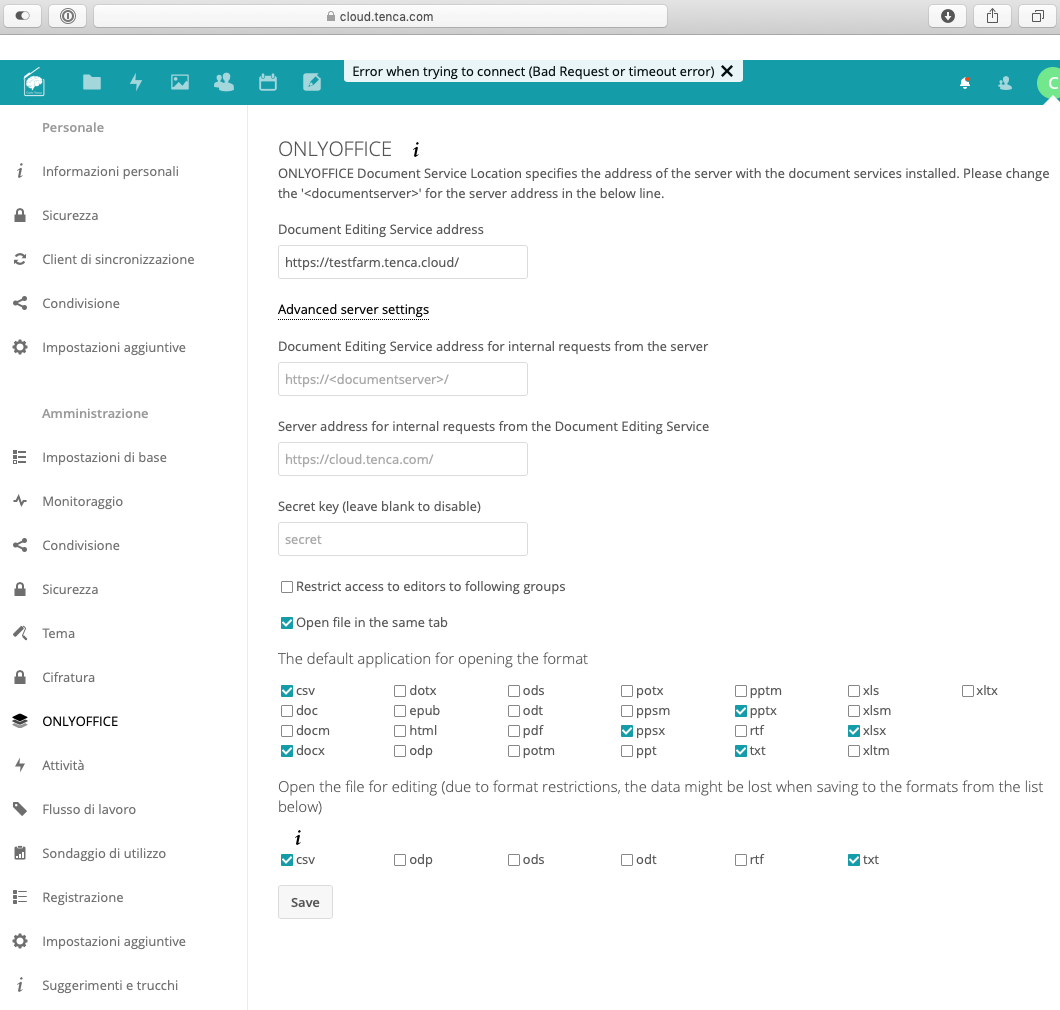Error when trying to connect (Bad Request or timeout error).... NO WAY :( · Issue #53 ...