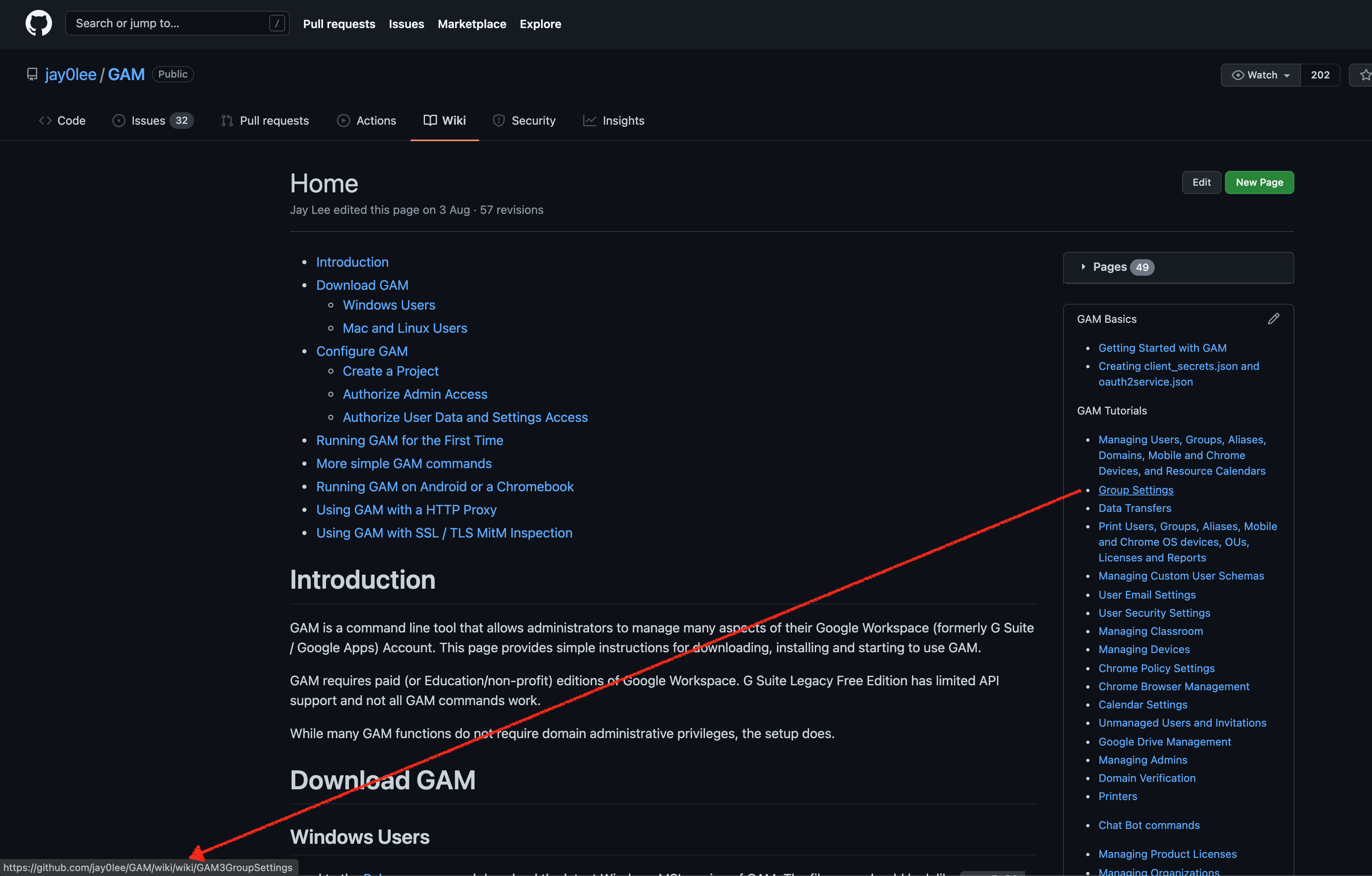 corrupt links on the wiki · Issue #1431 · GAM-team/GAM · GitHub