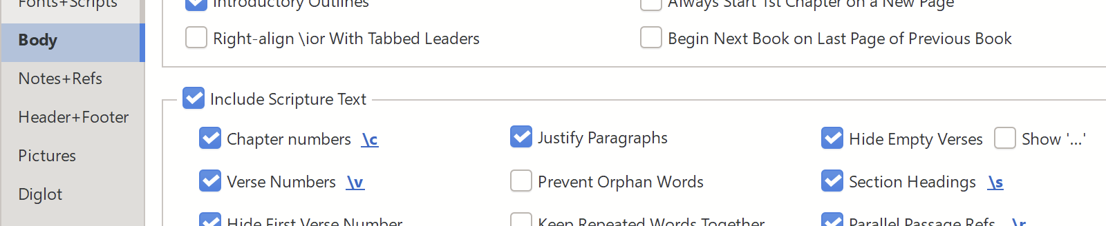 Want to be able to print portion of a chapter · Issue #844 · sillsdev/ptx2pdf · GitHub