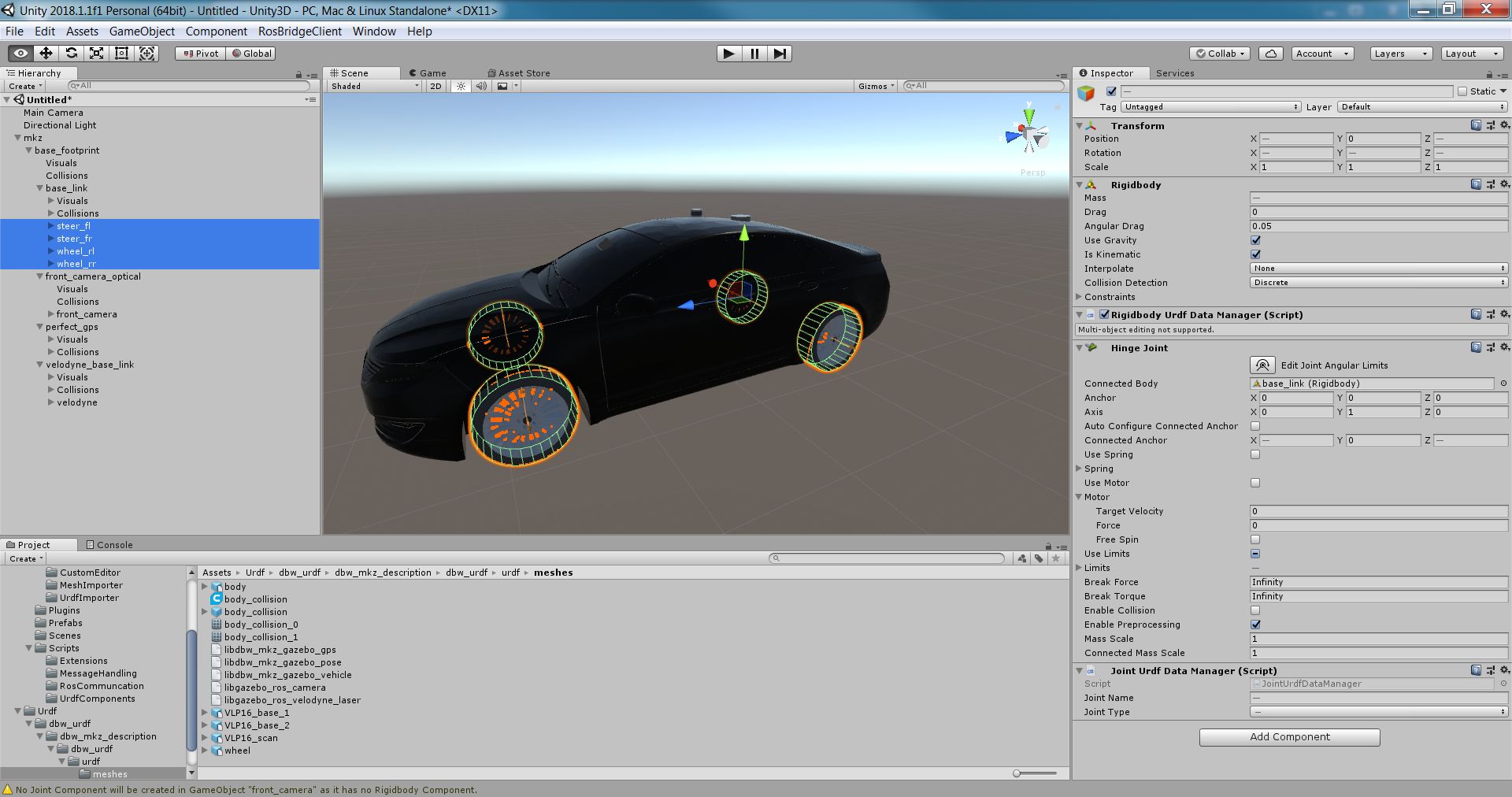 Urdf not appearing in Unity when imported from ROS · Issue #77 ...
