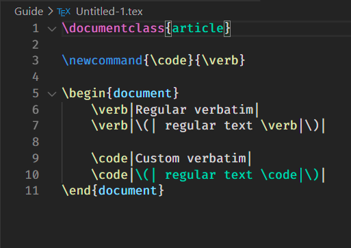 Syntax highlighting breaks with custom \verb-like commands · Issue #2205 · James-Yu/LaTeX ...