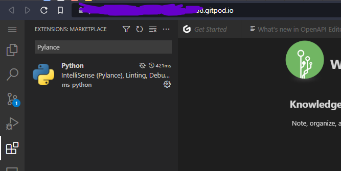 Can install Pylance normally in Gitpod ( a version of VS Code in the ...