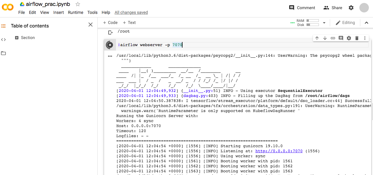 how to launch the airflow webUI which is running in google ...