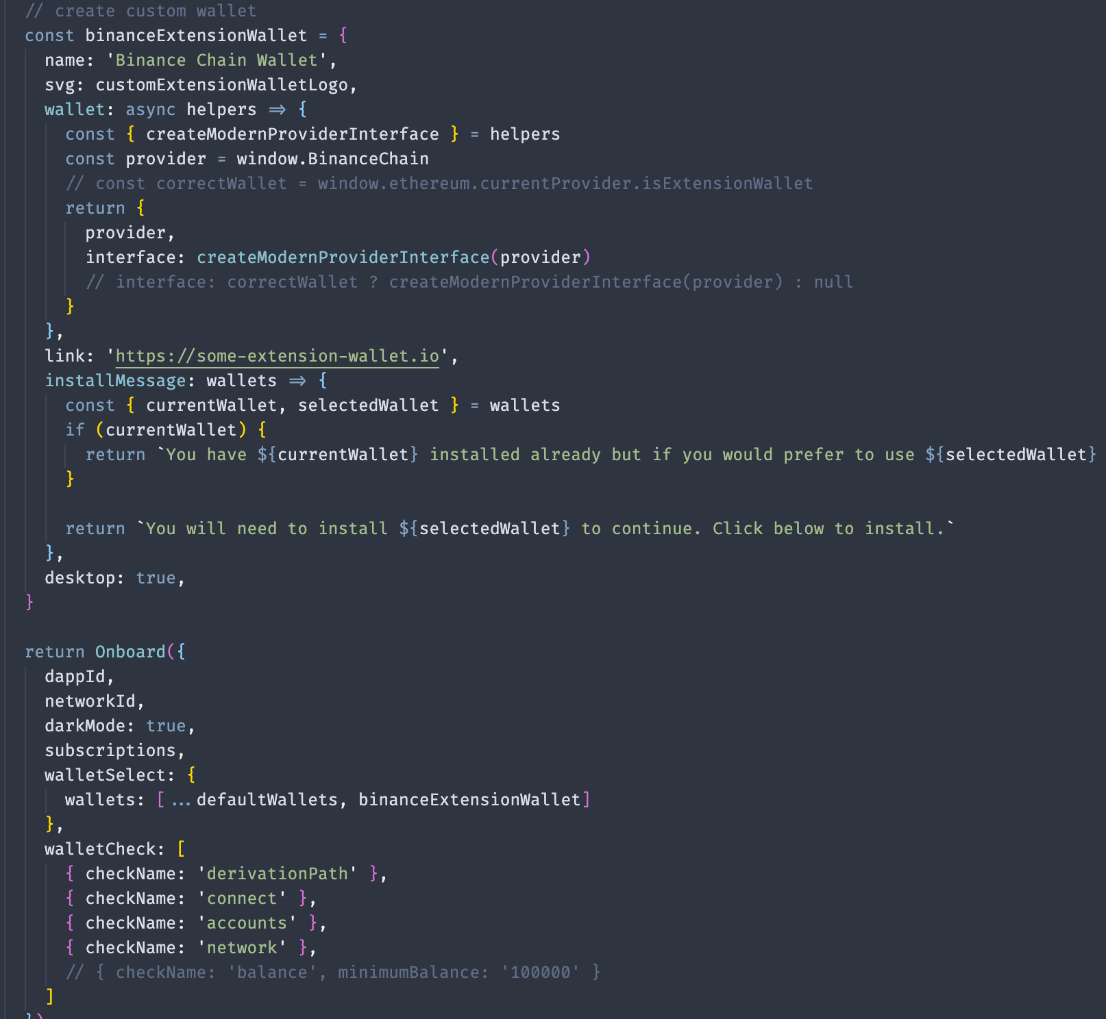 Creating Custom Modules: I want to add binance chain wallet · Issue #628 · thirdweb-dev/web3 ...