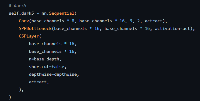 Why use shortcut=False in the dark5 layer of backbone? · Issue #1076 ...