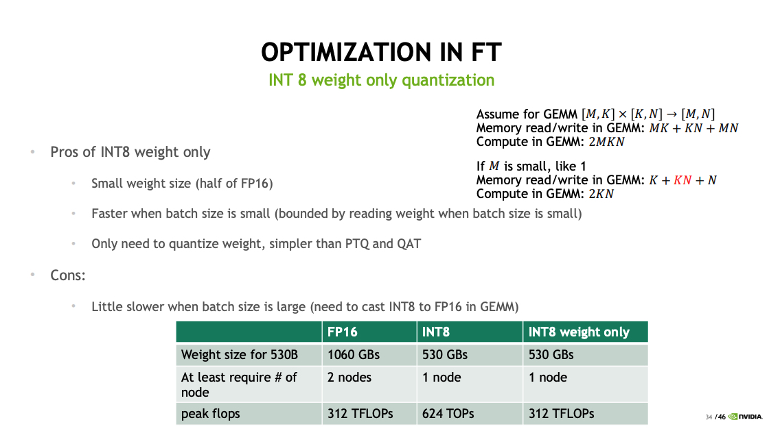 INT8 Support for GPT models · Issue #265 · NVIDIA/FasterTransformer · GitHub