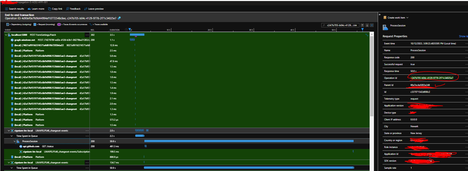 Issue With Custom Operation Id Correlation With Different Application Insights Repos · Issue